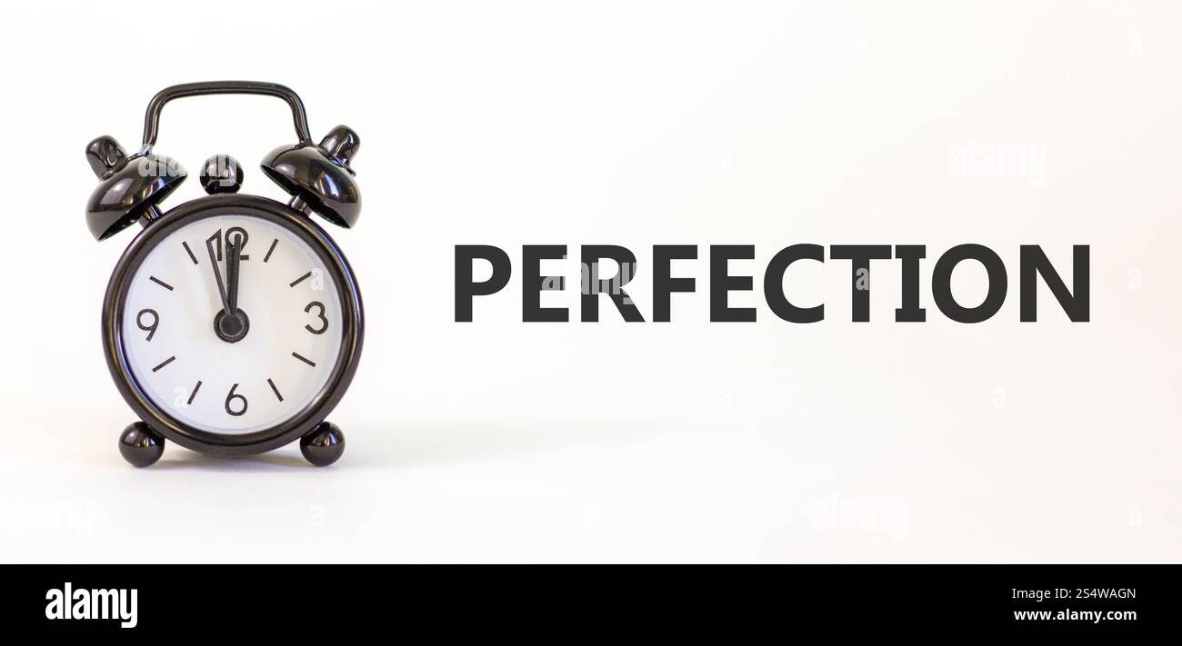 Perfection symbol. Concept word Perfection on beautiful white paper ...