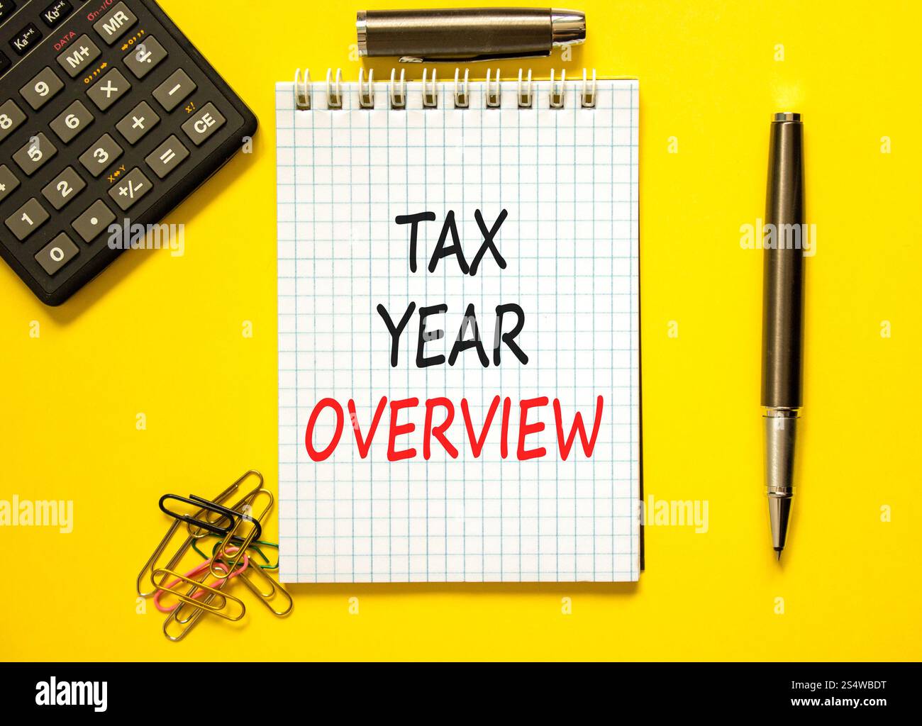 Tax year overview symbol. Concept words Tax year overview on beautiful ...