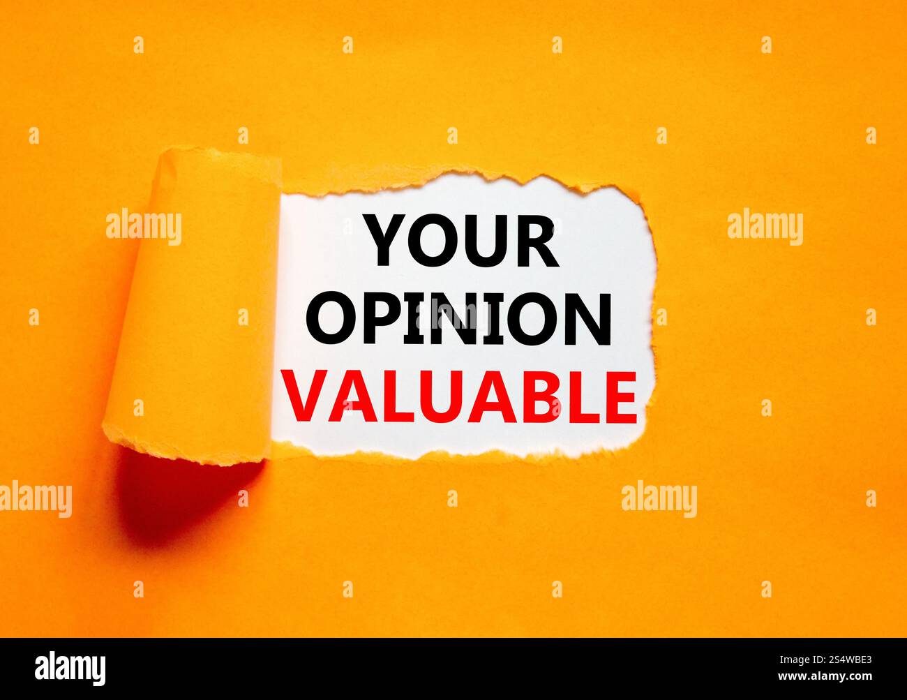 Your opinion valuable symbol. Concept words Your opinion valuable on ...