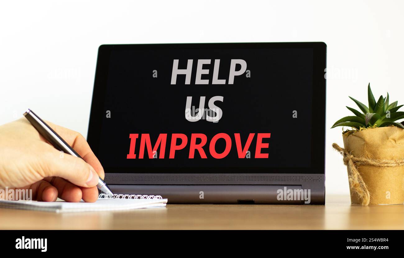 Help us improve symbol. Concept words Help us improve on beautiful ...