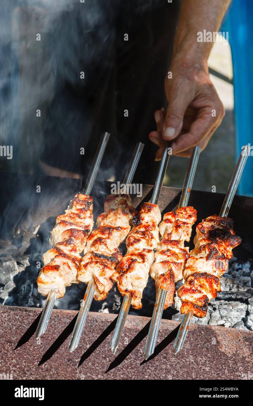 Outdoor grill meat on hi-res stock photography and images - Alamy