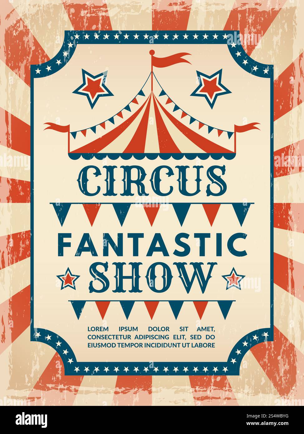 Retro poster. Invitation for circus magic show. Invitation poster ...