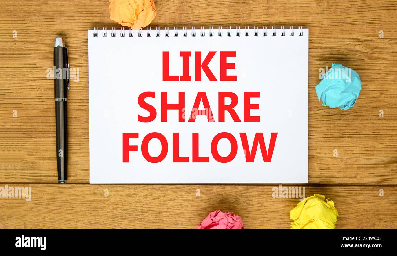 Like share follow symbol. Concept words Like Share Follow on beautiful ...