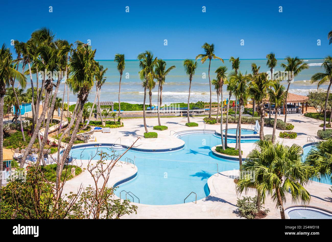 Rio Grande, Puerto Rico - March 7, 2018: Pool at the Wyndham Grand Río ...