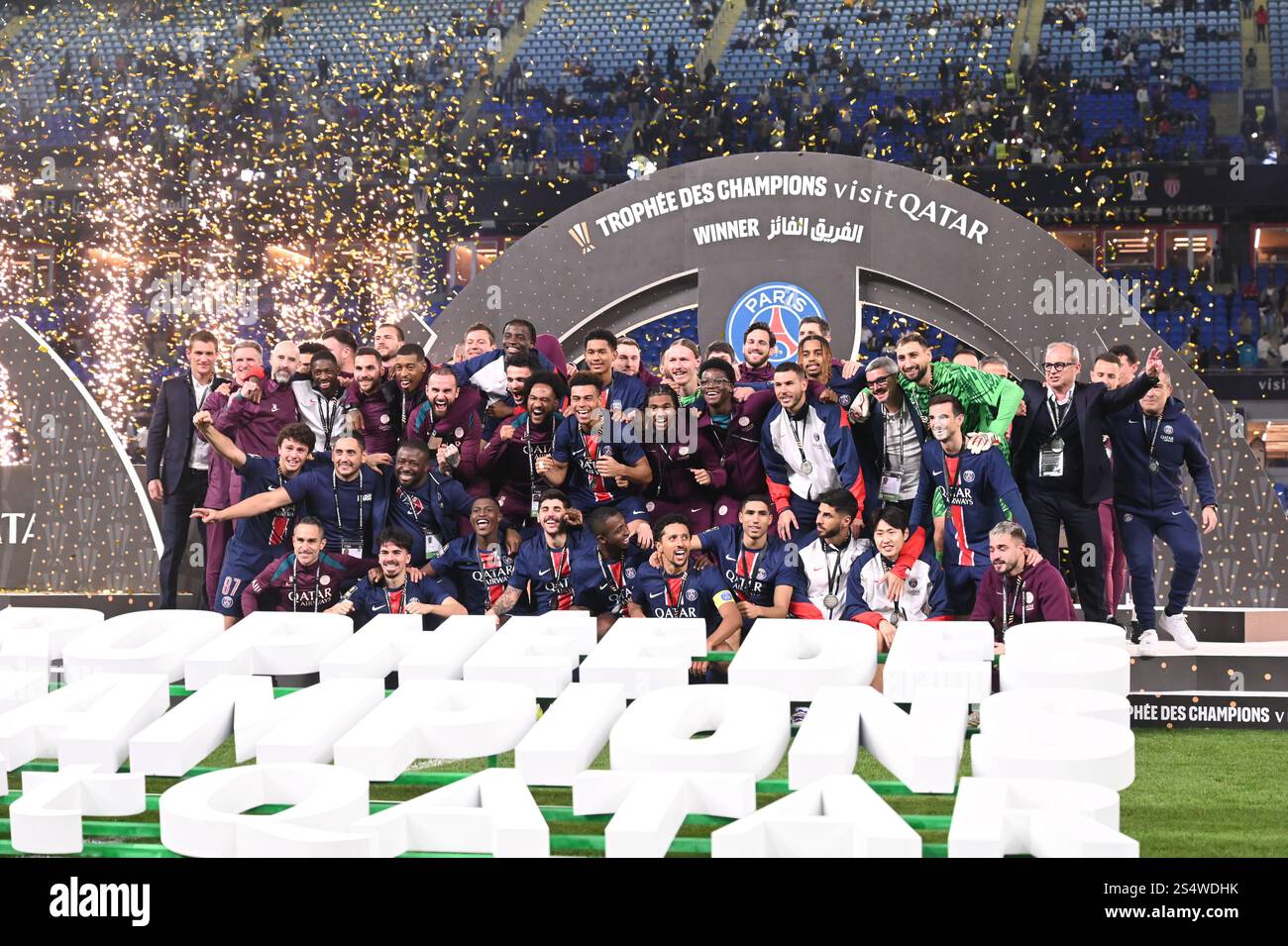 during the Trophee des Champions Final match between Paris and Monaco ...