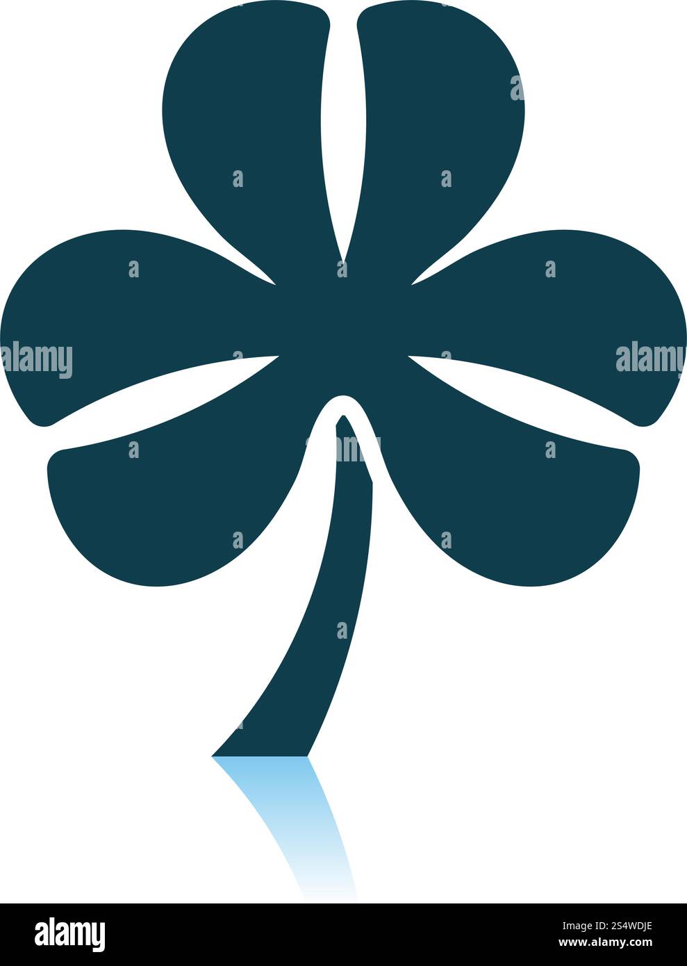 Shamrock Icon. Shadow Reflection Design. Vector Illustration Stock ...