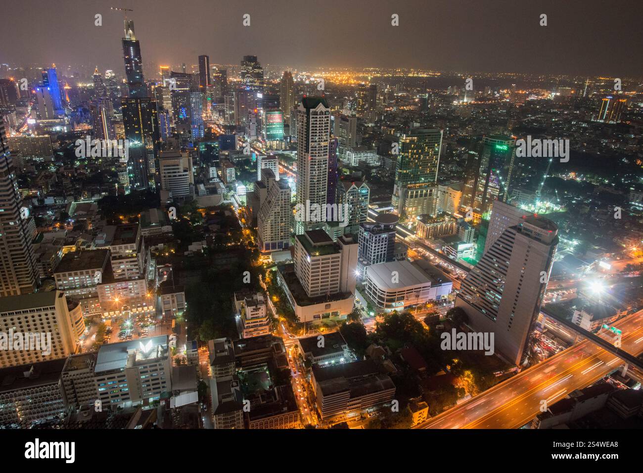 The Skyline view from the Sky Bar at the Riverside Aerea in the city of ...