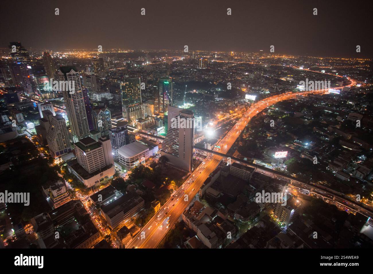 The Skyline view from the Sky Bar at the Riverside Aerea in the city of ...