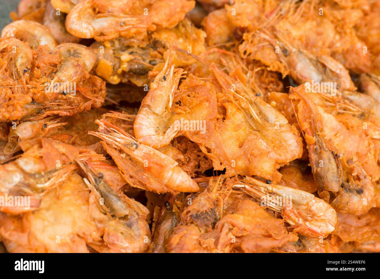 Shrimps streetfood at the Ayeyarwady River in Bagan in Myanmar in ...