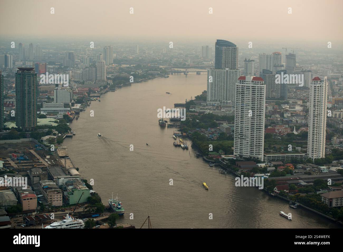 The Skyline view from the Sky Bar at the Riverside Aerea in the city of ...