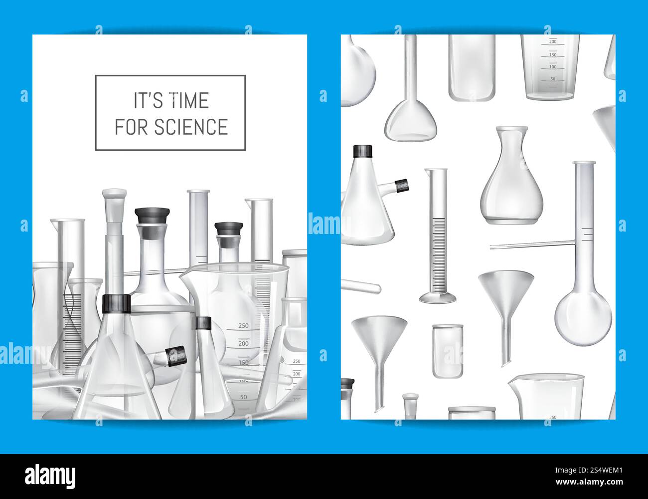 Vector card, flyer or brochure template for chemical lab or chemitry ...