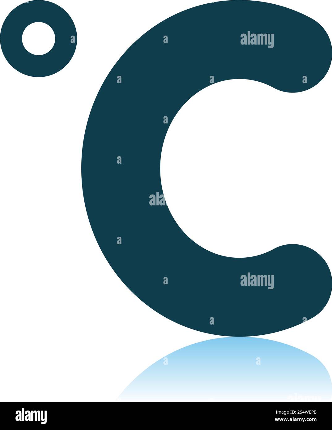 Celsius Degree Icon. Shadow Reflection Design. Vector Illustration ...