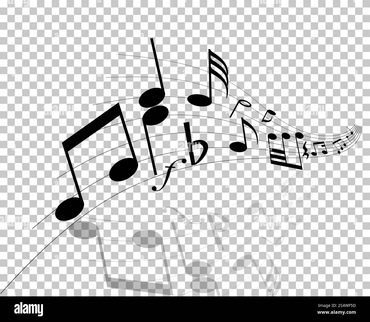 Vector Notes Design With Transparency Grid on Back. Vector Illustration ...