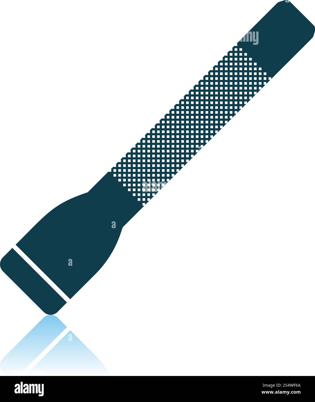 Police Flashlight Icon. Shadow Reflection Design. Vector Illustration ...