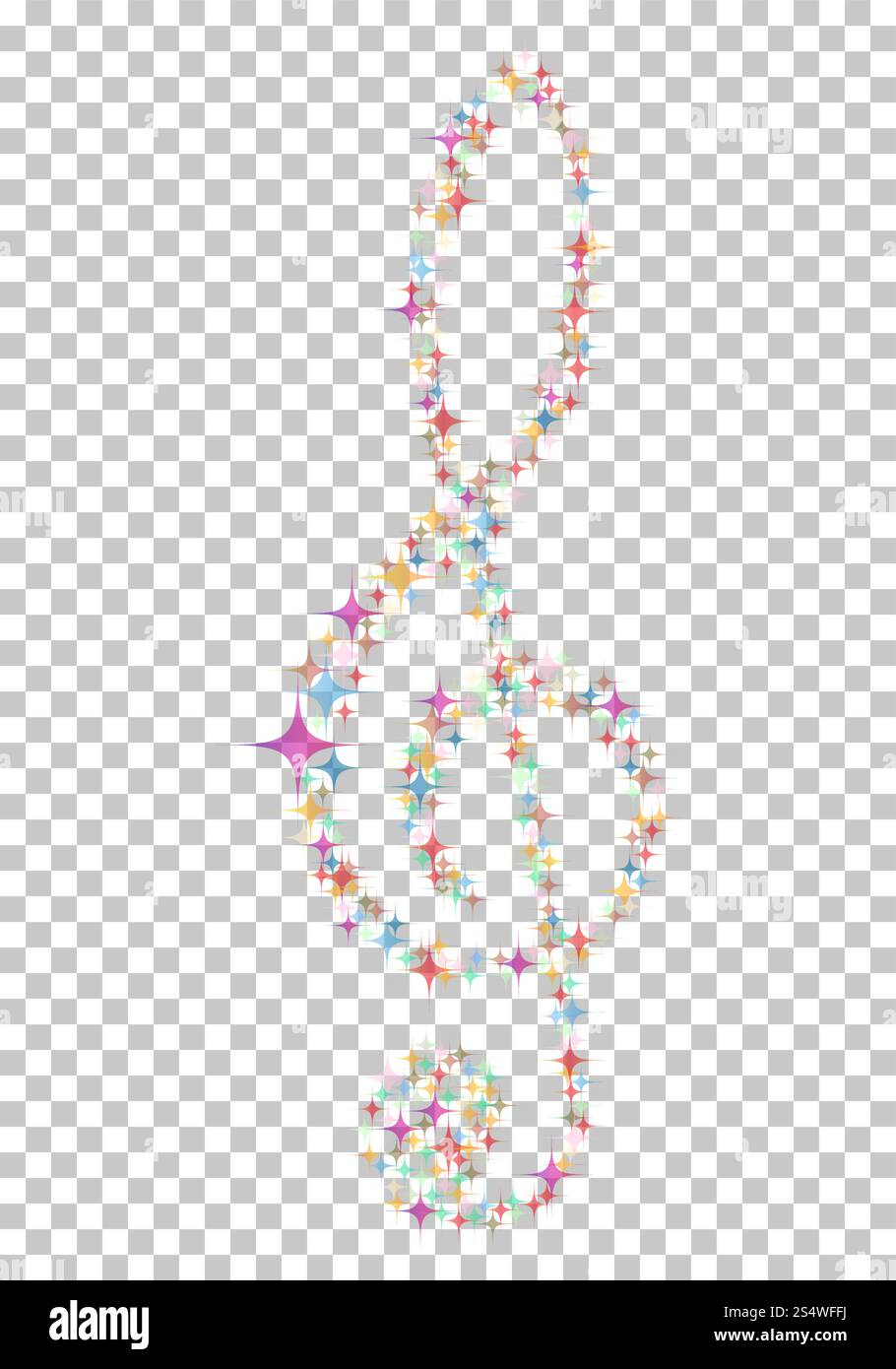 Musical Notes Design With Transparency Grid on Back. Vector ...