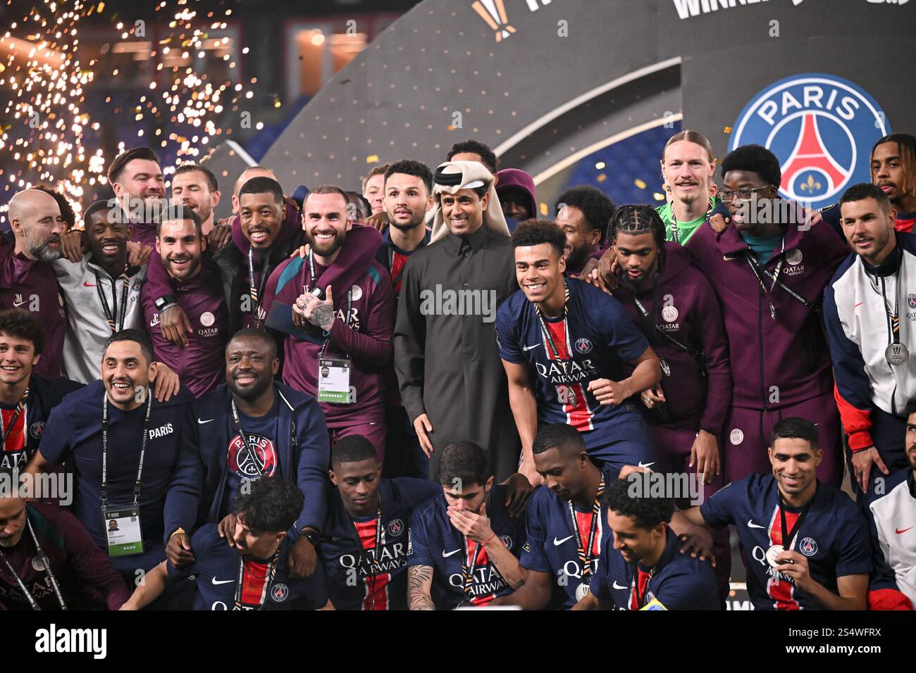 Nasser AL KHELAIFI (President PSG) - Equipe de football du PSG during ...