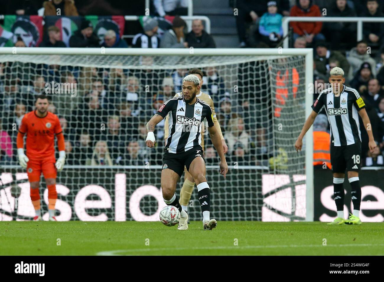 Saint James' Park, Newcastle, England - 12th January 2025 Joe Linton (7 ...