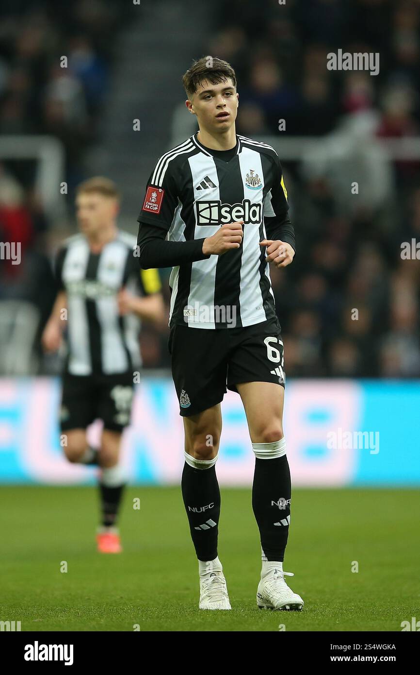 Saint James' Park, Newcastle, England - 12th January 2025 Lewis Miley ...