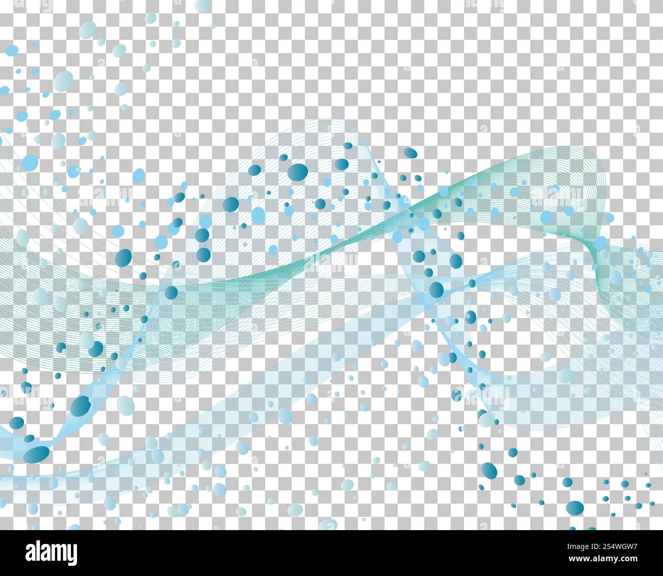 Abstract water background with transparency grid on back. Vector ...