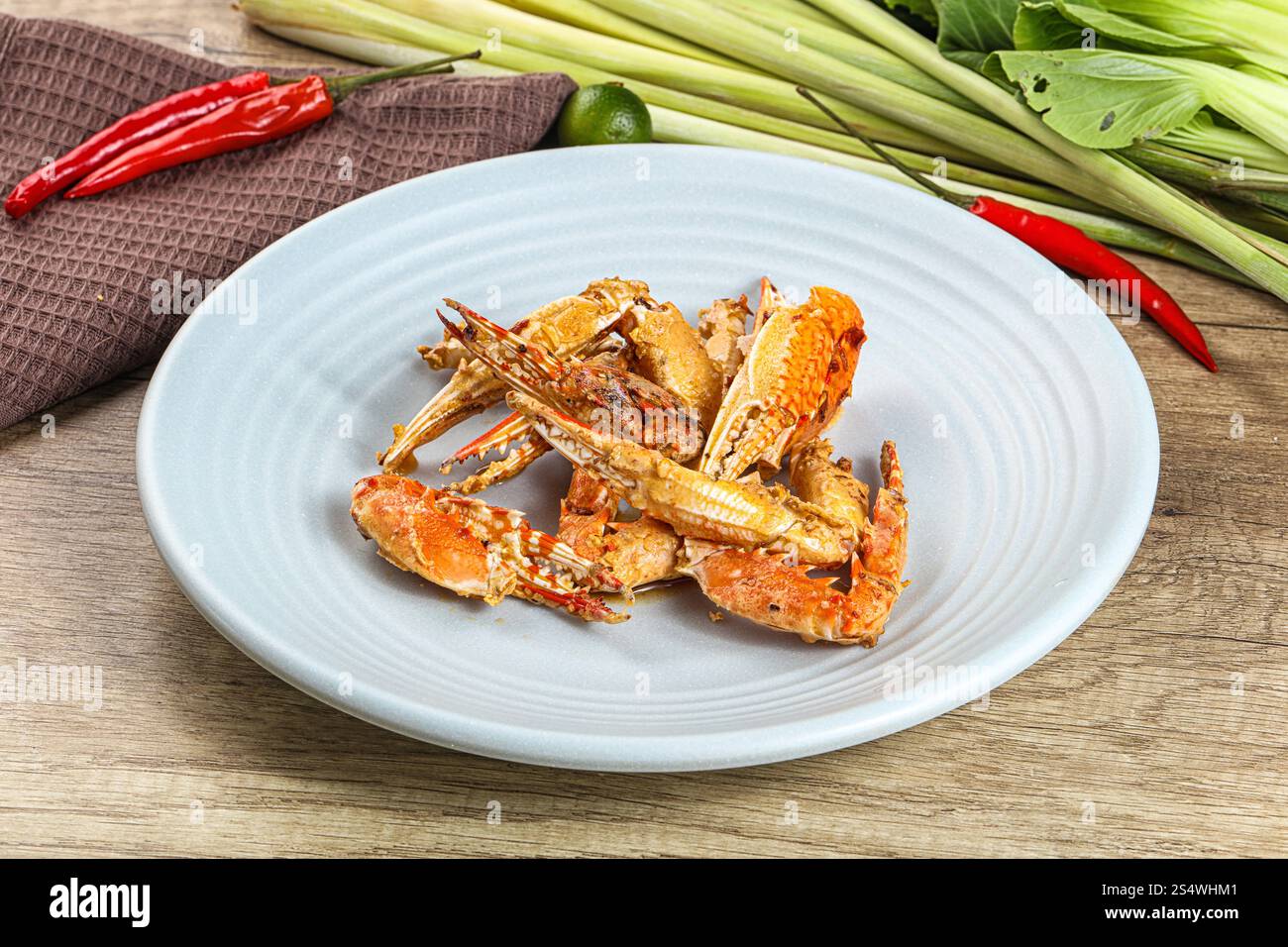 Delicous steamed Spider crab Claws snack Stock Photo - Alamy