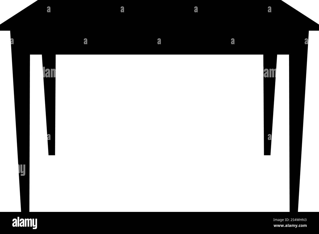 Table Silhouette. Simple Black Design. Vector Illustration Stock Vector ...