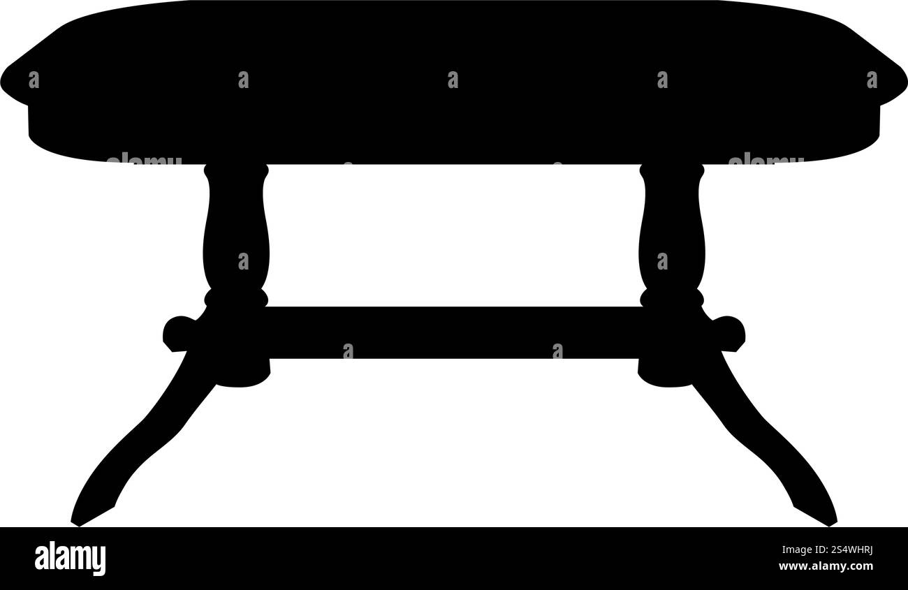 Table Silhouette. Simple Black Design. Vector Illustration Stock Vector ...