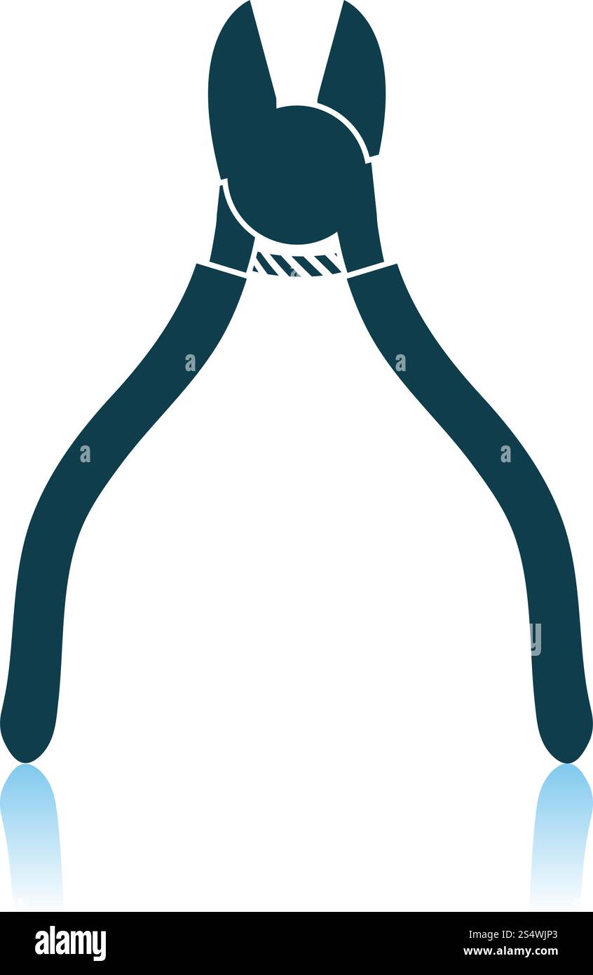 Side Cutters Icon. Shadow Reflection Design. Vector Illustration Stock ...