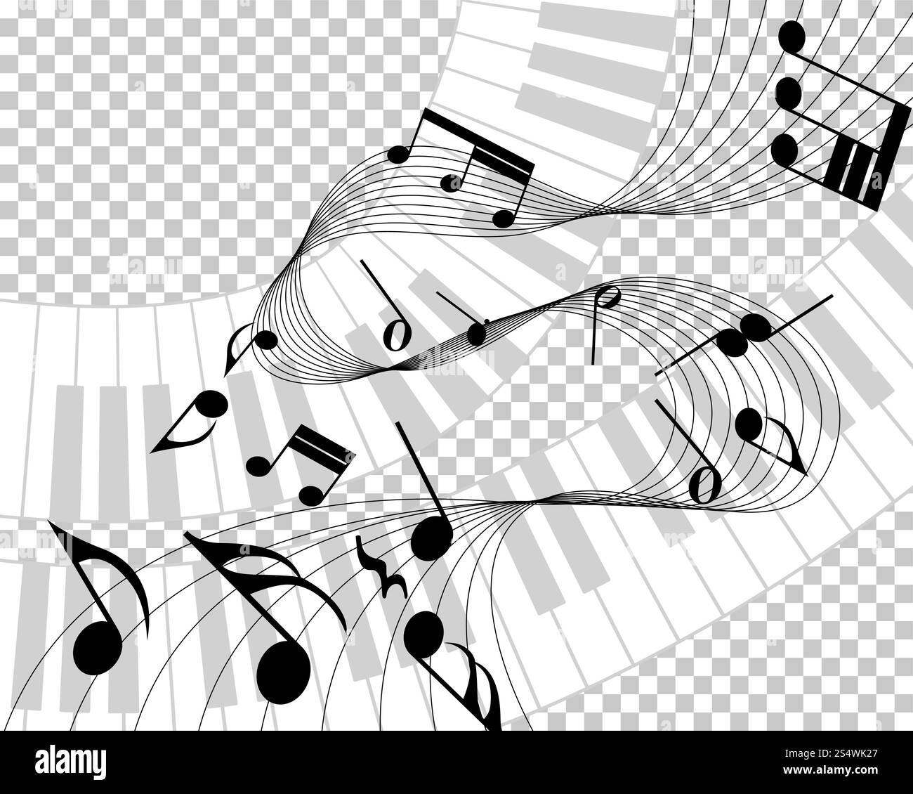 Musical note staff. EPS 10 vector illustration without transparency ...