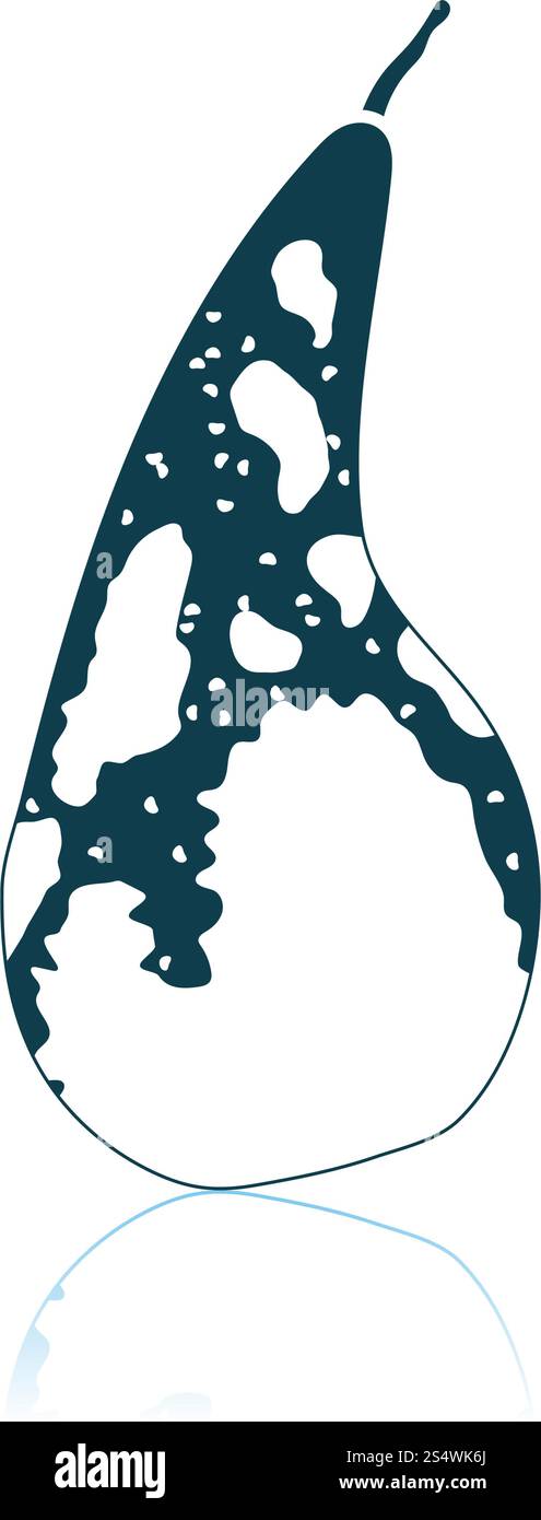 Icon Of Pear. Shadow Reflection Design. Vector Illustration Stock ...