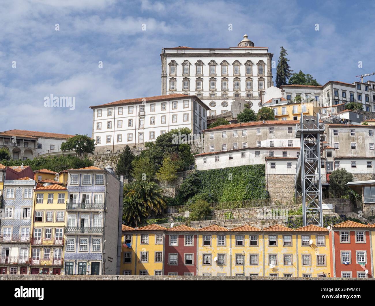 Paco episcopal do porto, Porto, Portugal from the Douro River Stock ...