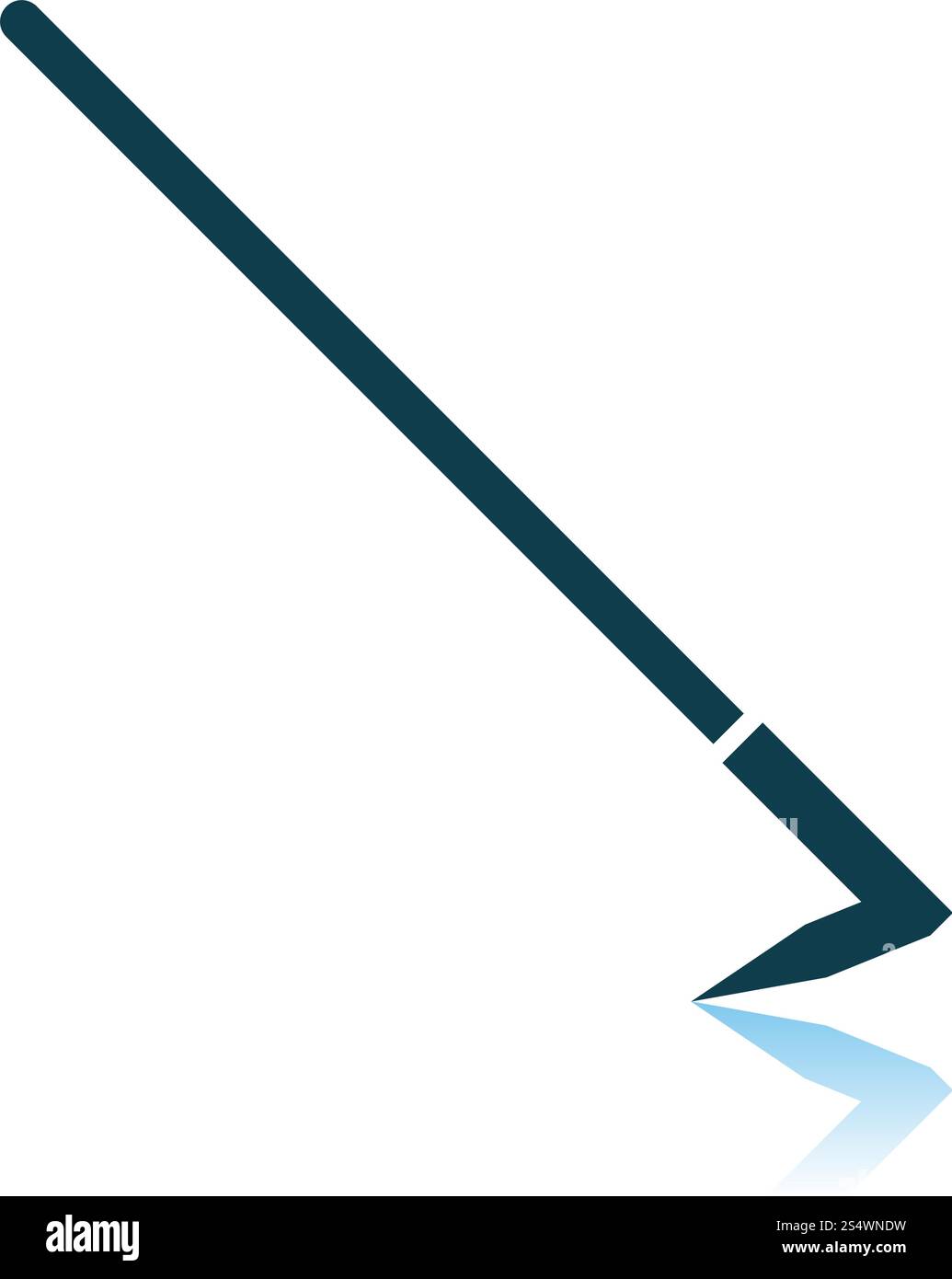 Hoe Icon. Shadow Reflection Design. Vector Illustration Stock Vector ...