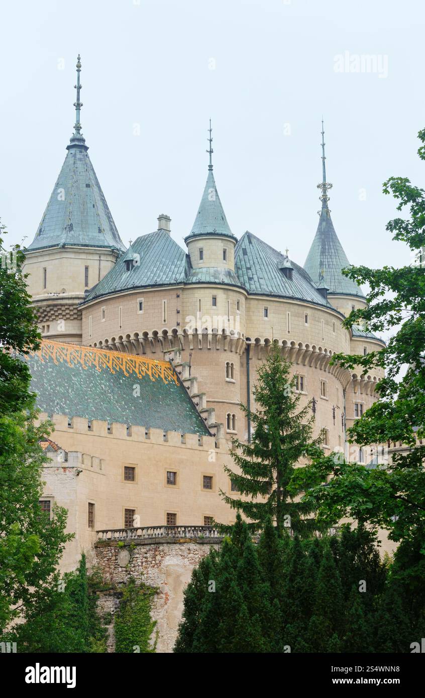 Bojnice Castle (Slovakia). Built in the 12th century, rebuilt in 1889 ...