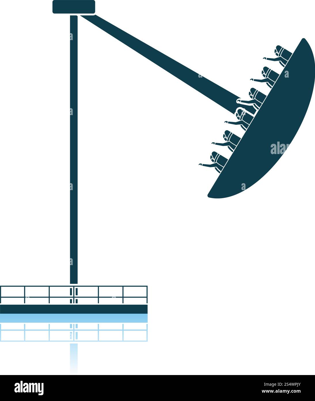 Boat The Carousel Icon. Shadow Reflection Design. Vector Illustration ...