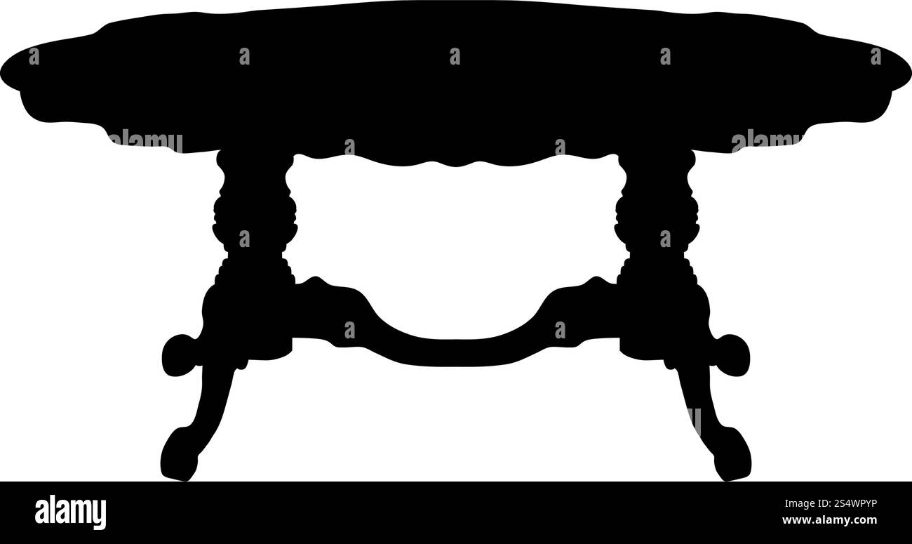 Table Silhouette. Simple Black Design. Vector Illustration Stock Vector ...