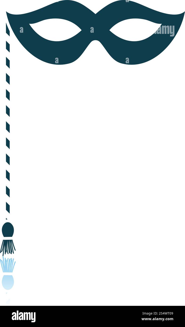 Party Carnival Mask Icon. Shadow Reflection Design. Vector Illustration ...