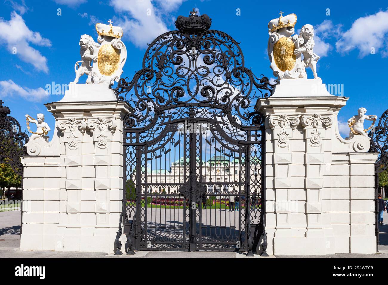 travel to Vienna city - main gate from side of Upper Belvedere Palace ...