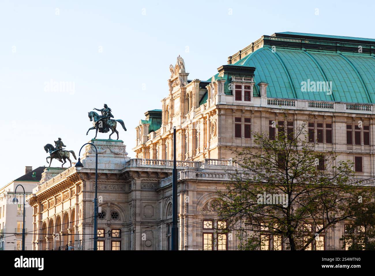 travel to Vienna city - view of Vienna State Opera House from ...