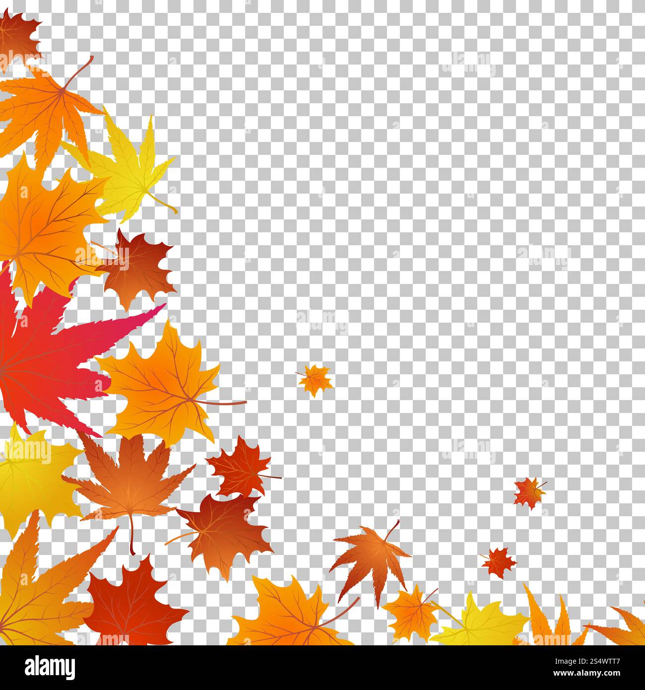 Autumn maples falling leaves background. Vector illustration Stock ...