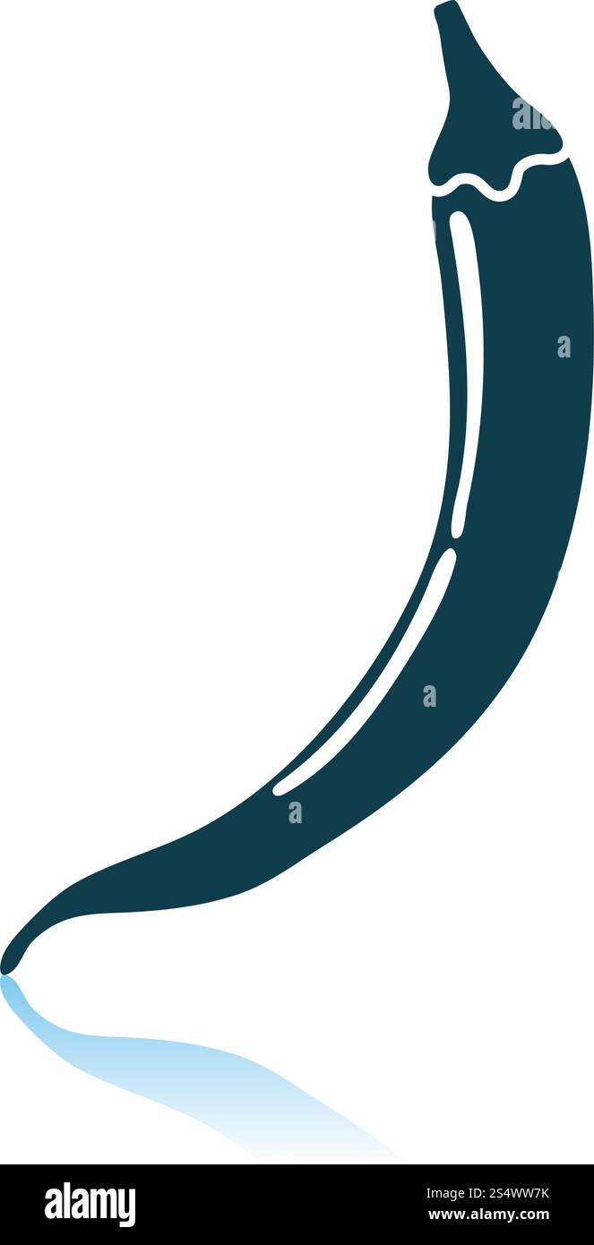 Chili Pepper Icon. Shadow Reflection Design. Vector Illustration Stock ...