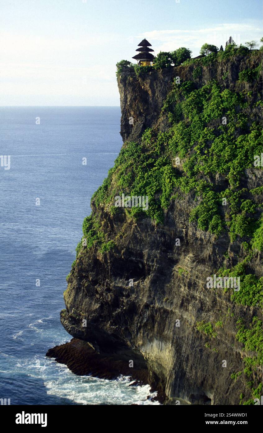 the temple of Ulu Watu Tempel on the island Bali in indonesia in ...