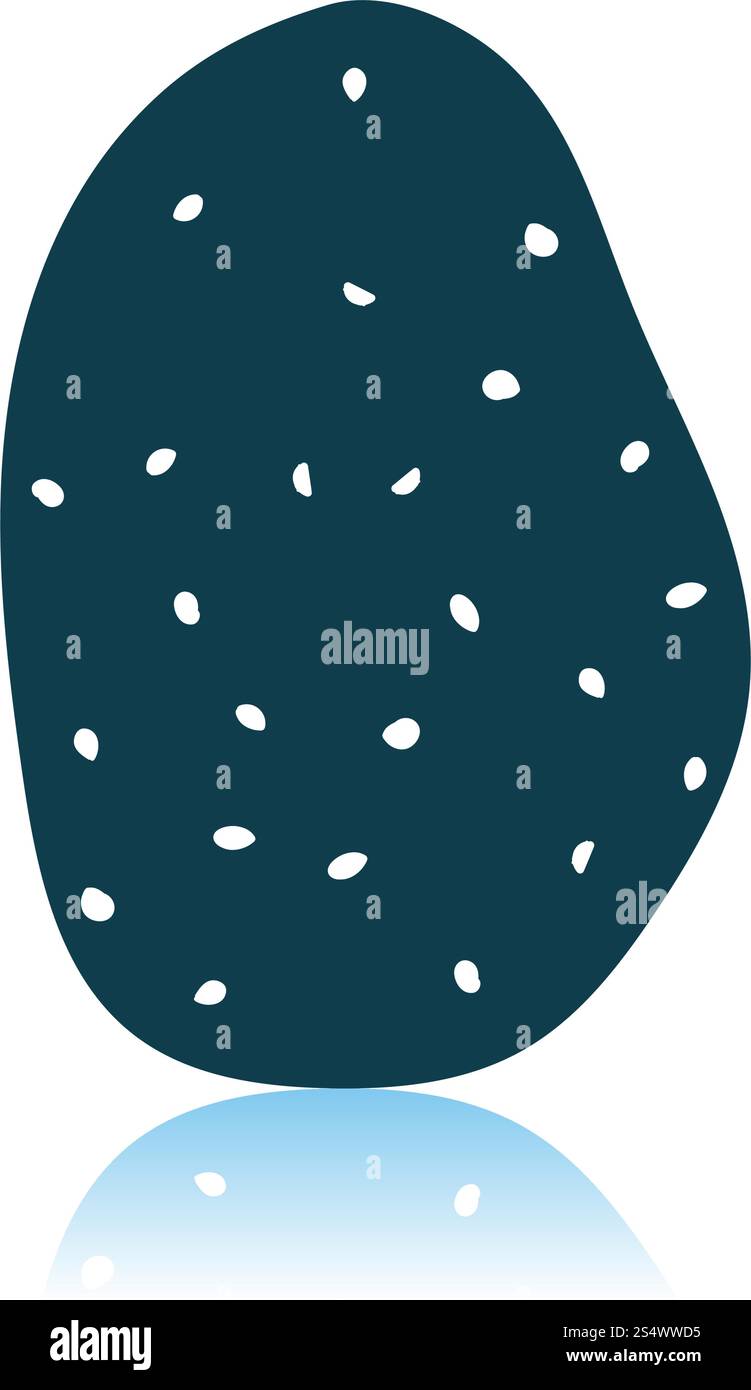 Potato Icon. Shadow Reflection Design. Vector Illustration Stock Vector ...