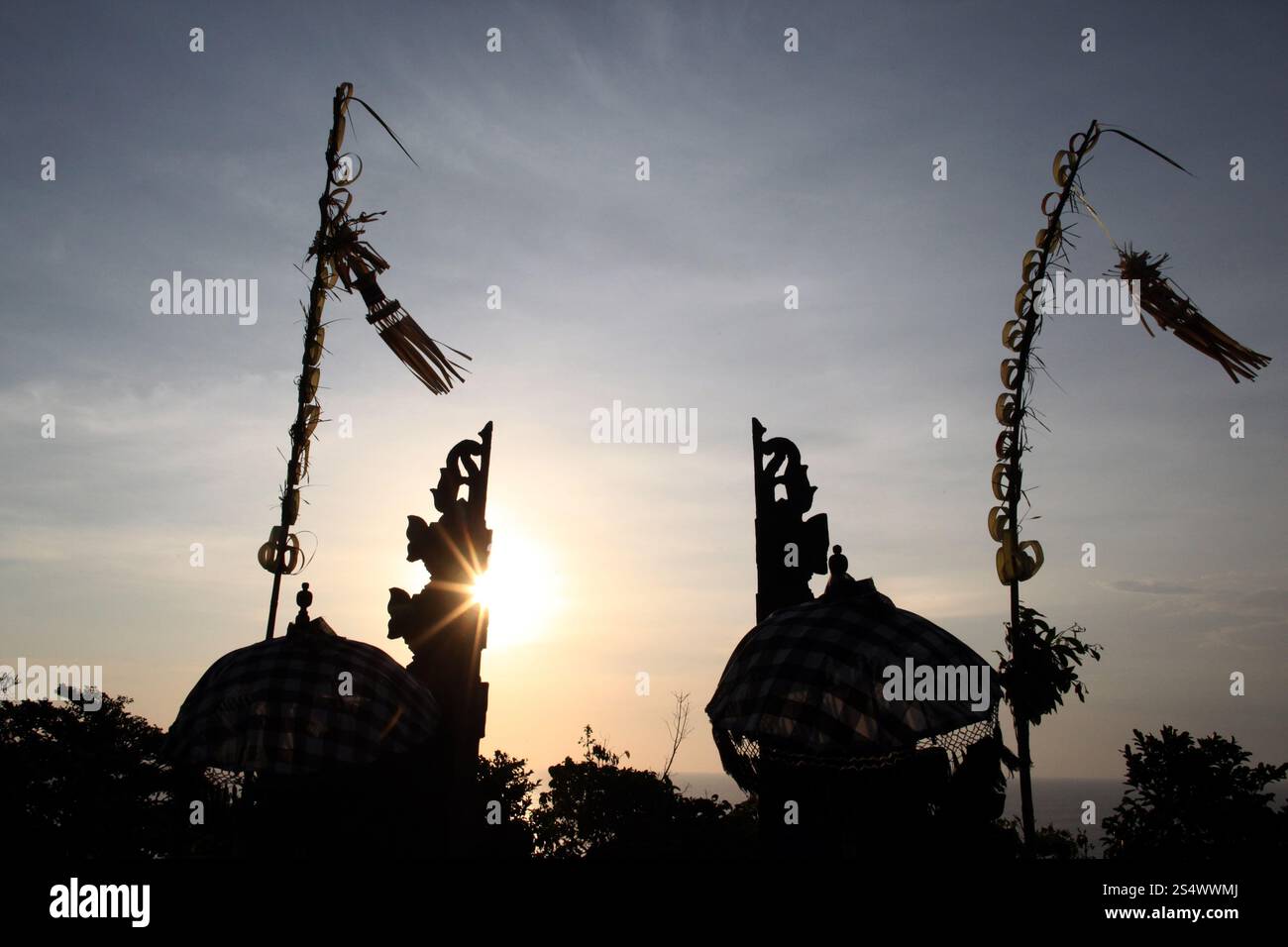 the temple of Ulu Watu Tempel on the island Bali in indonesia in ...
