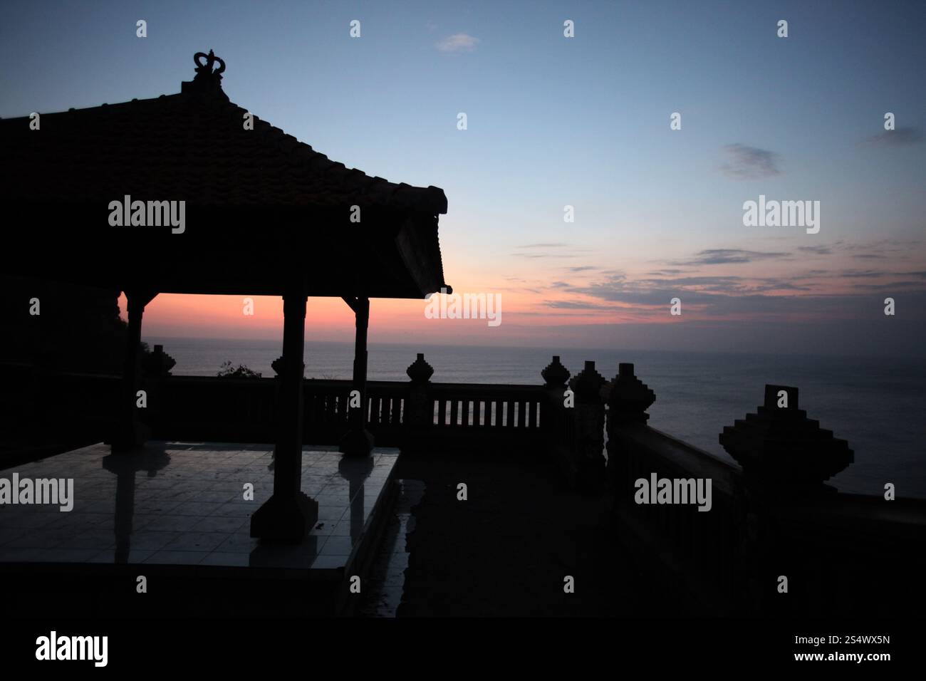 the temple of Ulu Watu Tempel on the island Bali in indonesia in ...