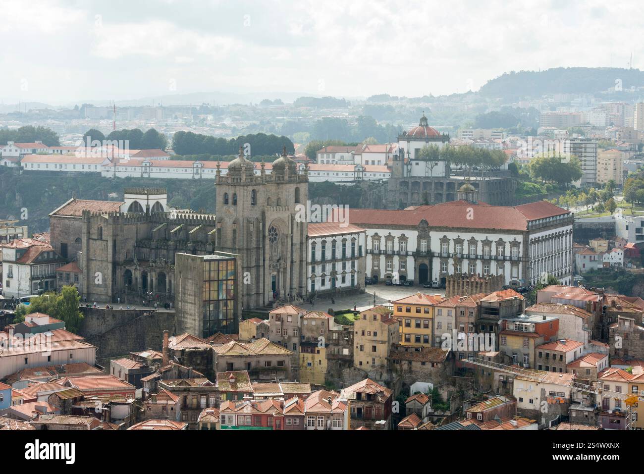 the cathedral se in ribeira in the city centre of Porto in Porugal in ...