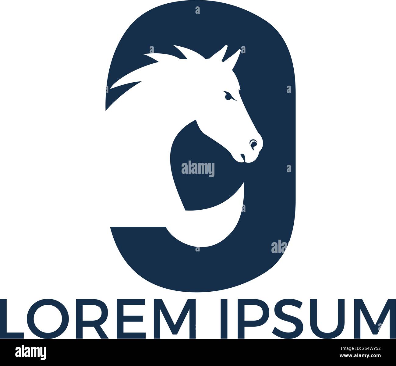 Modern horse and letter G logo design. Creative alphabet G and horse ...