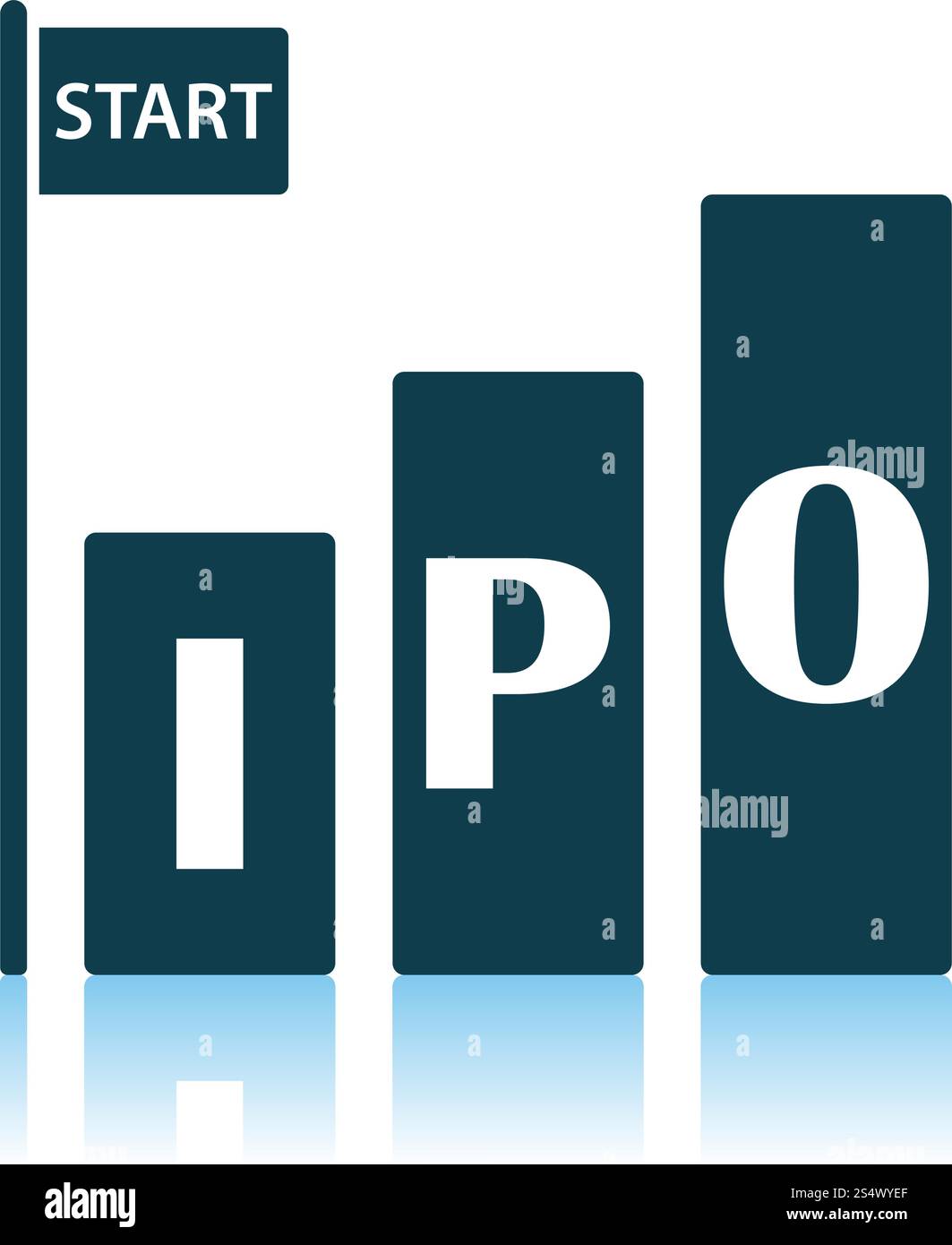 Ipo Icon. Shadow Reflection Design. Vector Illustration Stock Vector ...