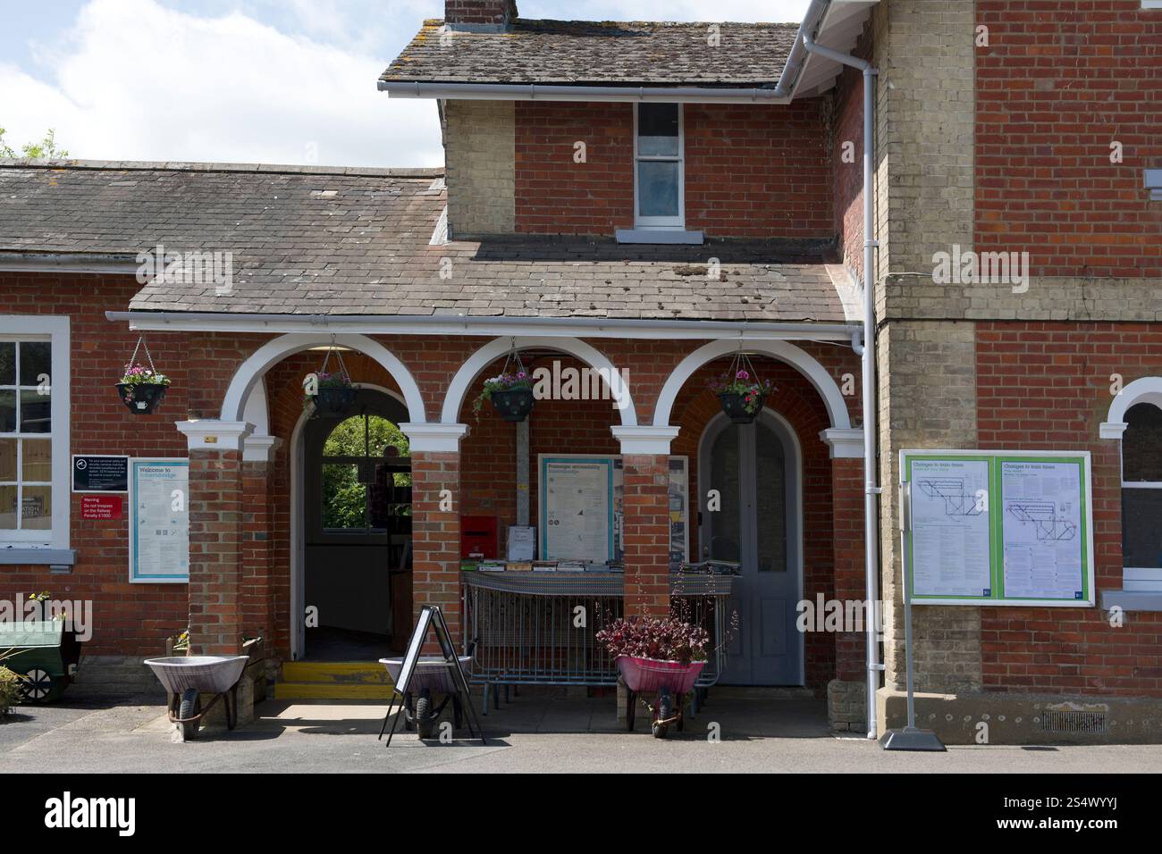 The entrance to Robertsbridge Railway station on the London to Hastings ...