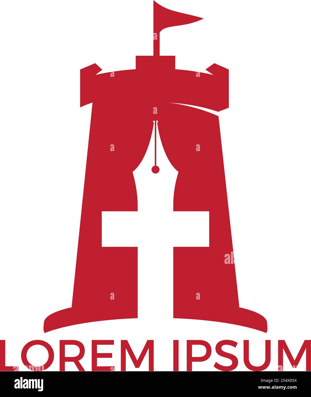 Church Fort Logo Design. Church Castle Logo Design Template Stock ...