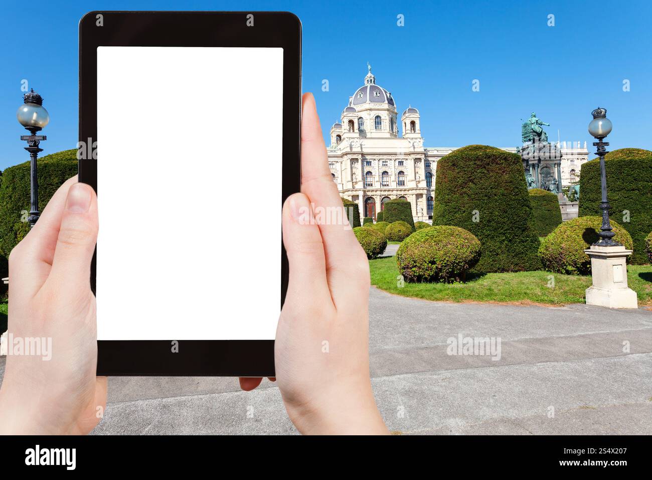 travel concept - tourist photographs Museum Natural History ...