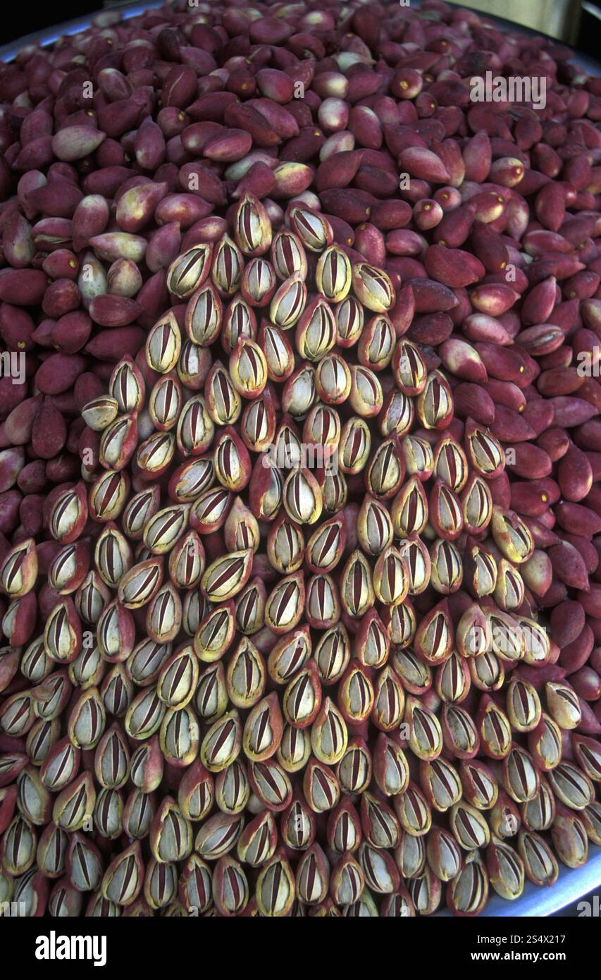 shops in the market or souq in the old town in the city of Damaskus in ...